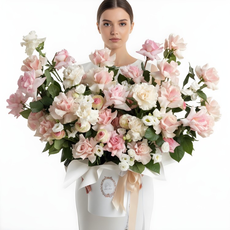 Arielle Fresh Flower Box (Roses, Garden Roses, Hydrangeas, Lisianthus ...